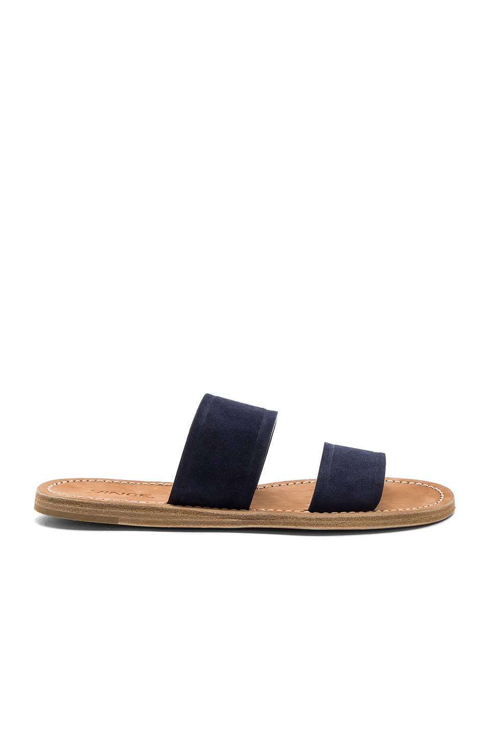 Vince Travis Sandal in Deep Blue Suede | REVOLVE