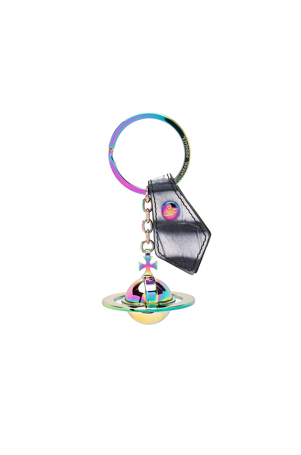 Vivienne Westwood Round Orb Gadget Key Ring in White | REVOLVE
