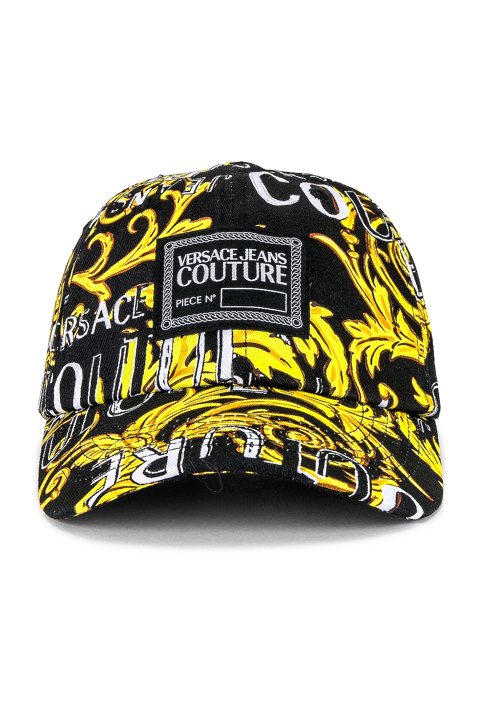 Versace Jeans Couture Logo Baseball Hat in Black & Gold | REVOLVE