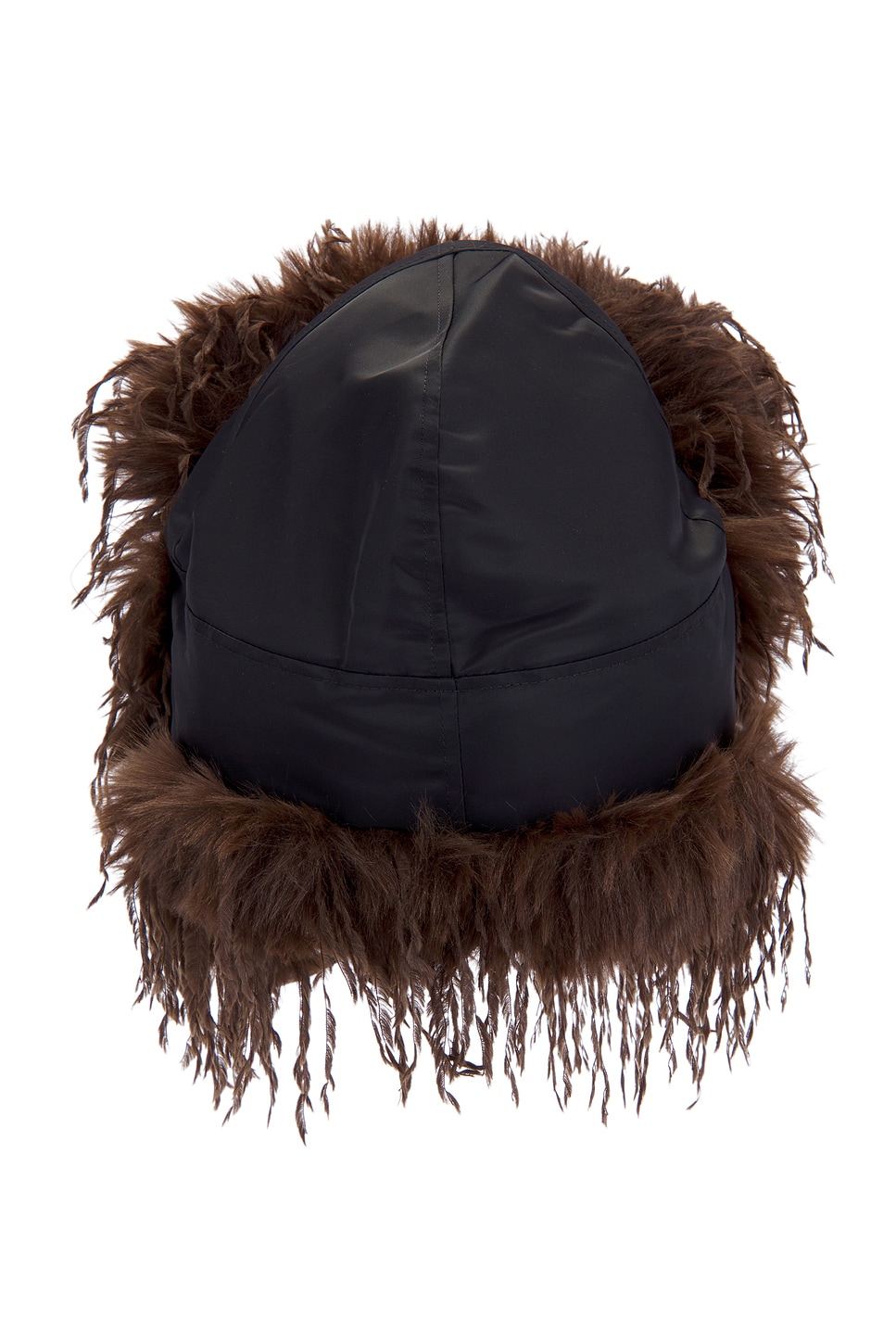 Vaillant Faux Feather Chapka Hat in Black & Chocolate | REVOLVE
