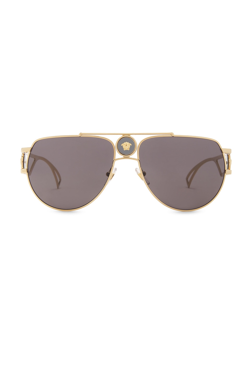 VERSACE Pilot Aviator Sunglasses in Gold | REVOLVE