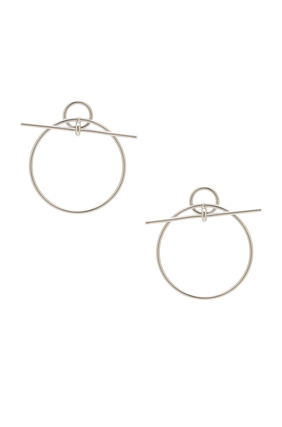 Wanderlust + Co Loop Earring in Silver | REVOLVE