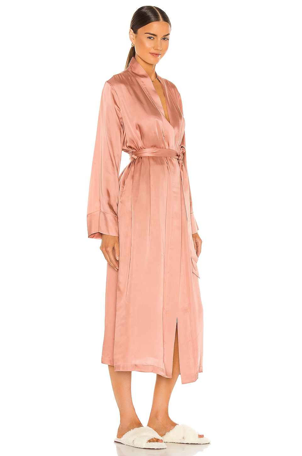 Weekend Stories Long Robe in Praline Tan | REVOLVE
