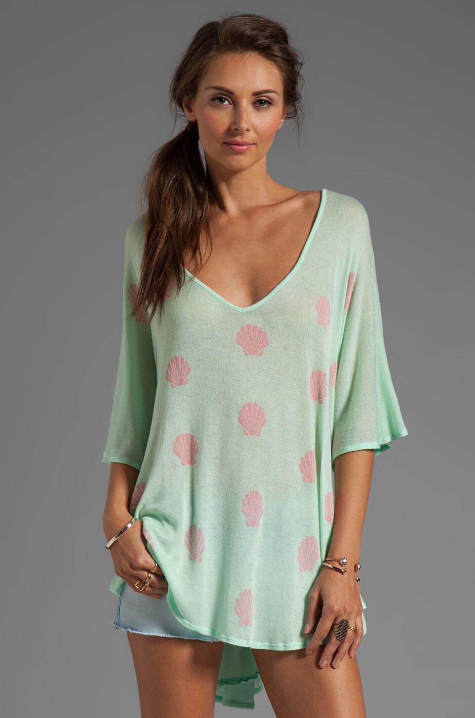 Wildfox Couture Little Mermaid Tahiti Tunic in Pool Party | REVOLVE