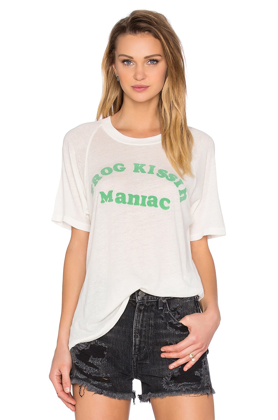 Wildfox Couture Frog Maniac Tee in Pearl | REVOLVE
