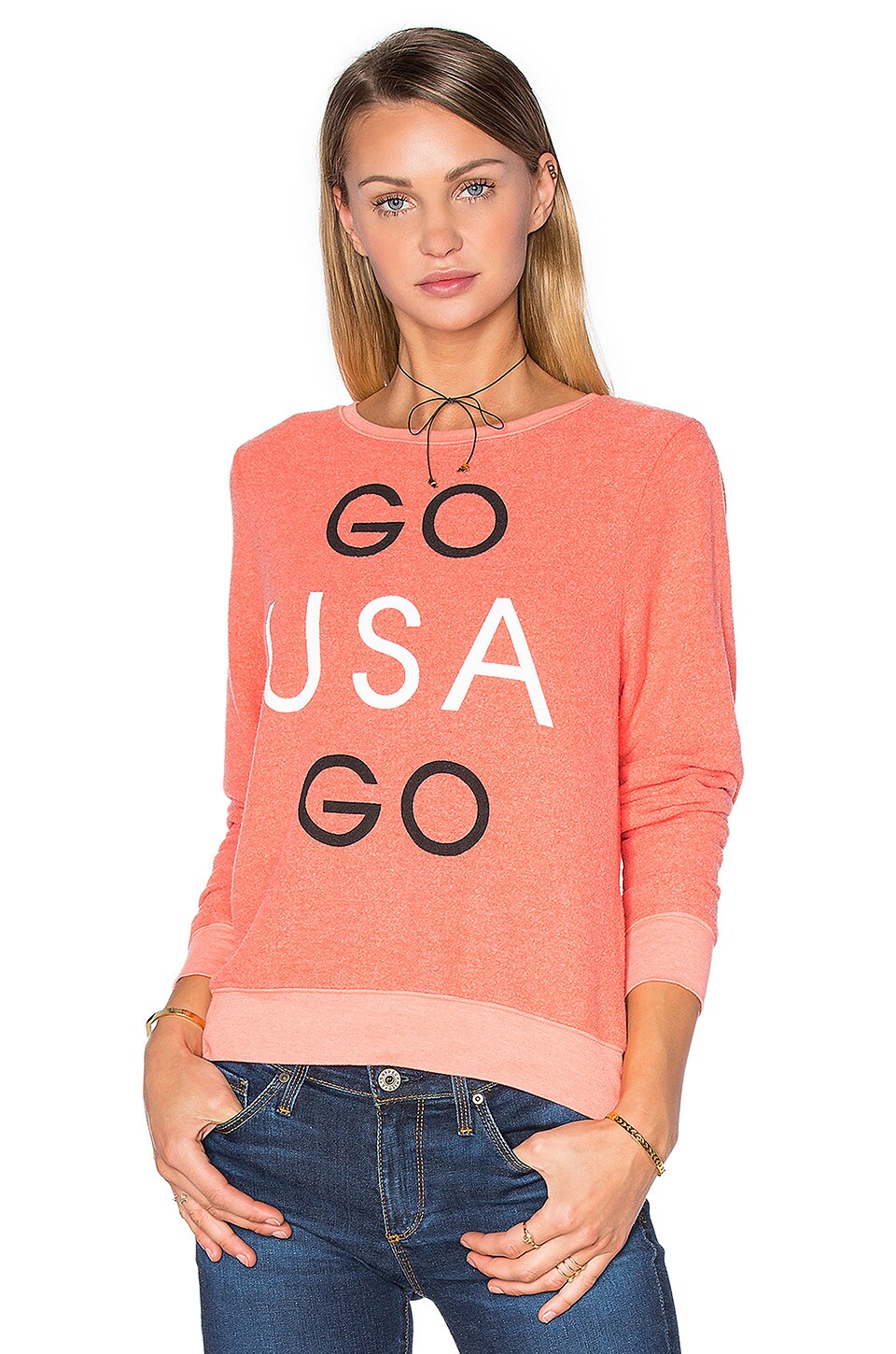 Wildfox Couture Go Team Go Tee in Sunbathe | REVOLVE