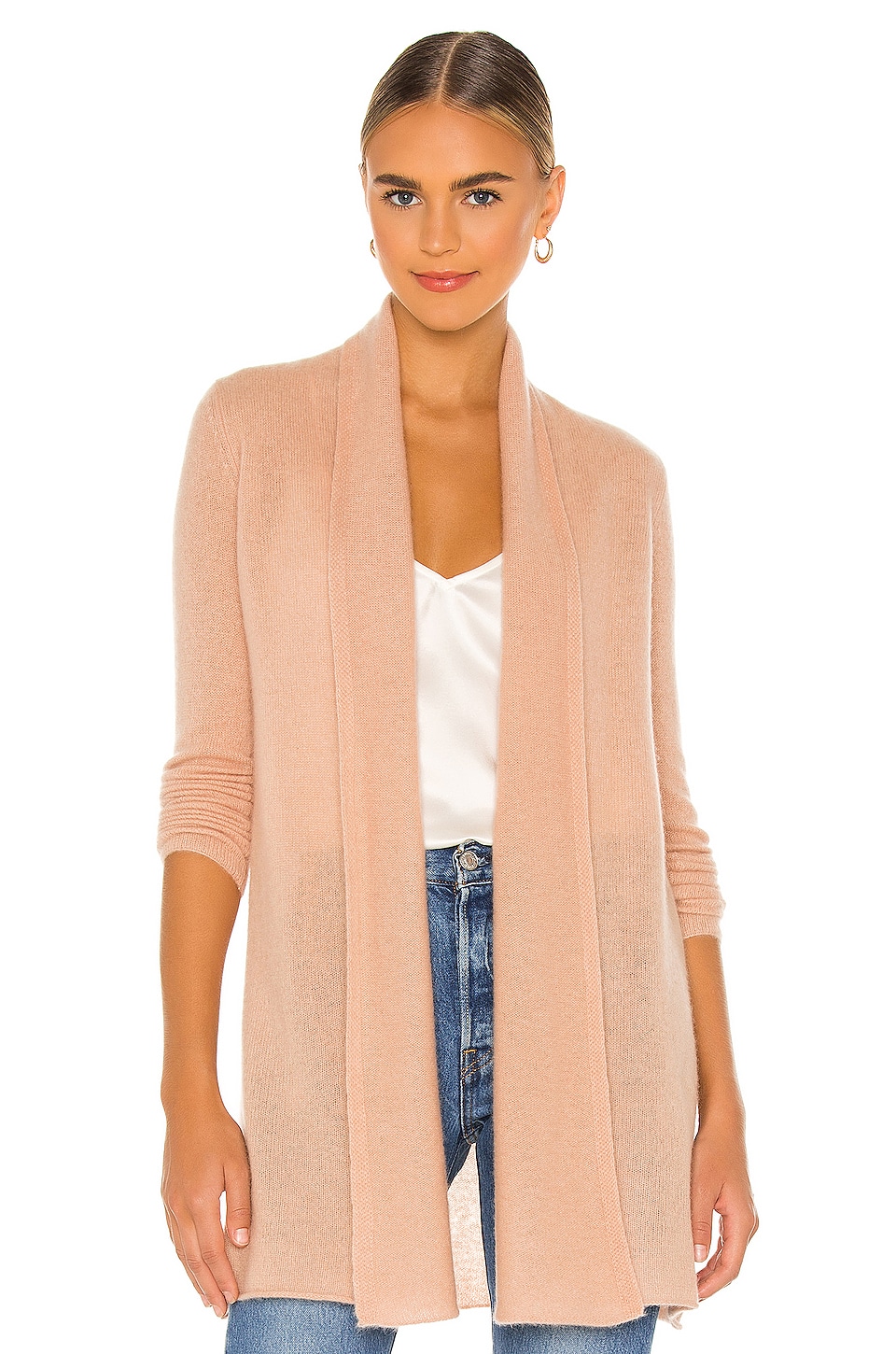 White & Warren Cashmere Trapeze Cardigan in Caramel | REVOLVE