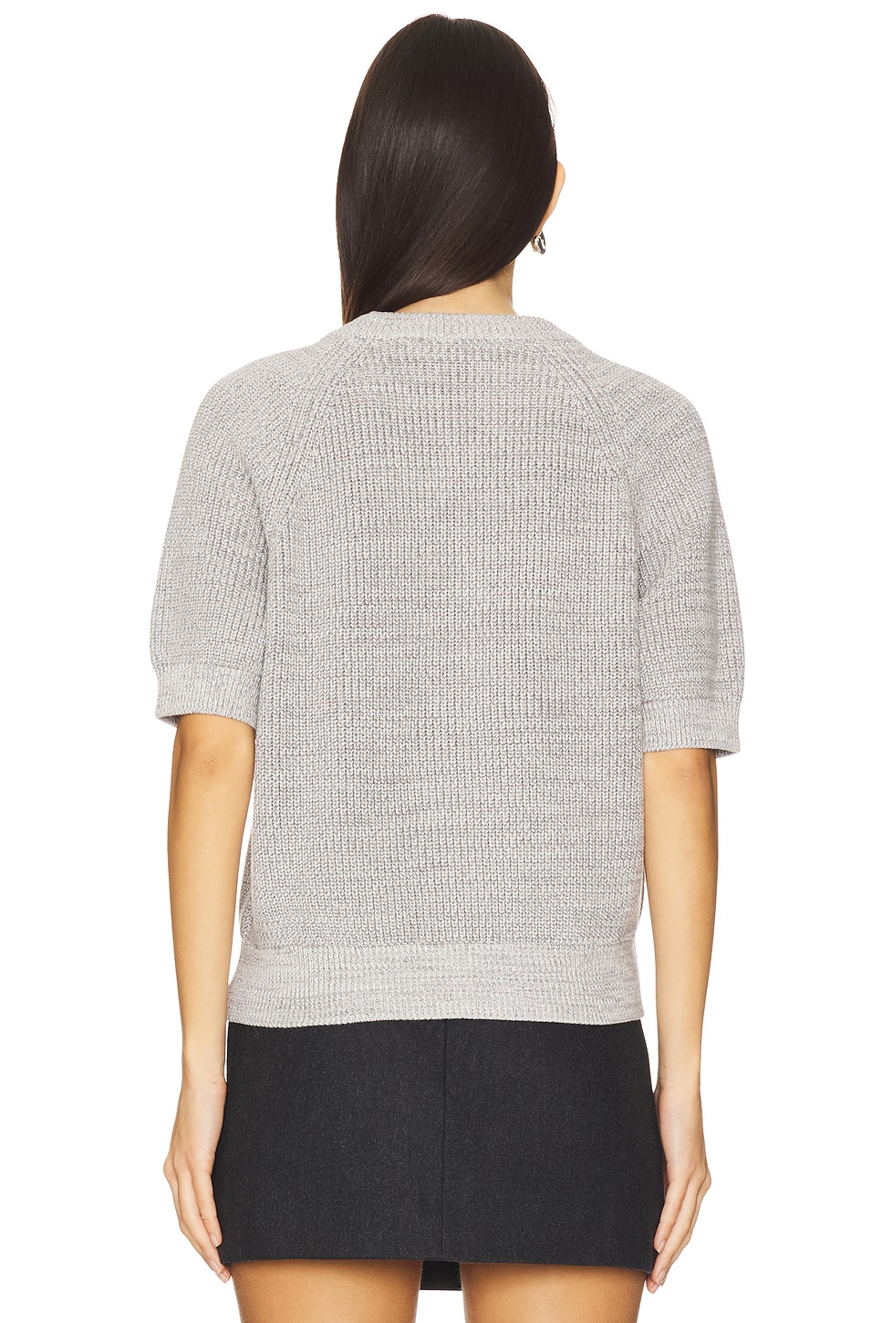 White & Warren Organic Cotton Sweater in Grey Marl | REVOLVE