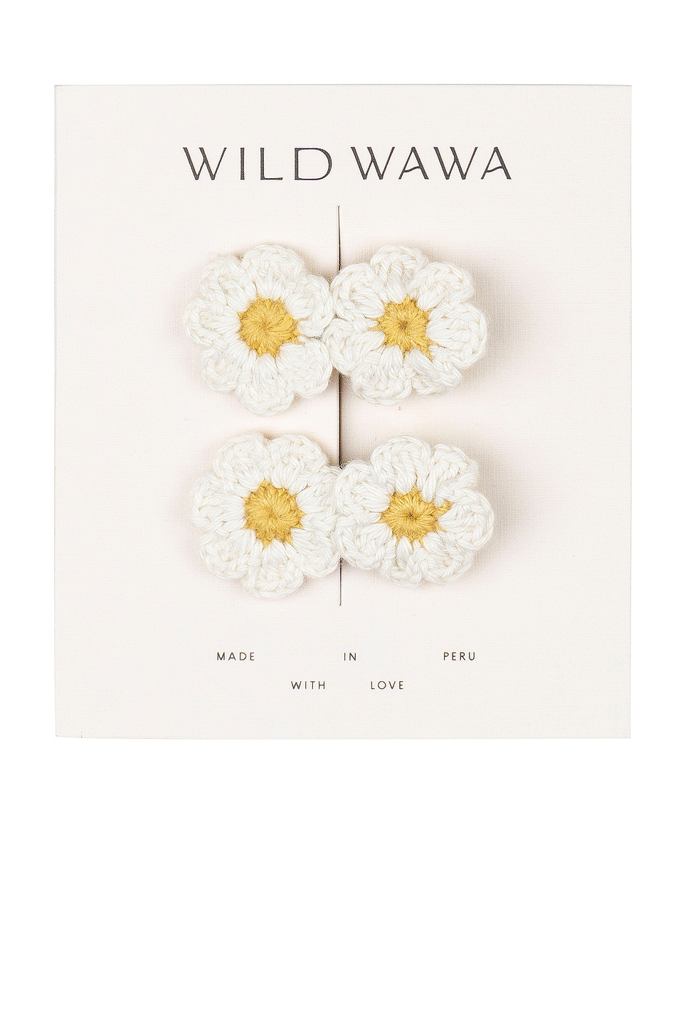 Wild Wawa Crochet Flower Clip Set in White Daisy | REVOLVE