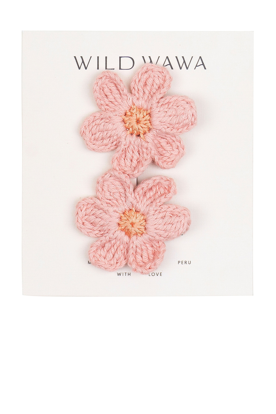Wild Wawa Crochet Flower Clip Set in Pink | REVOLVE