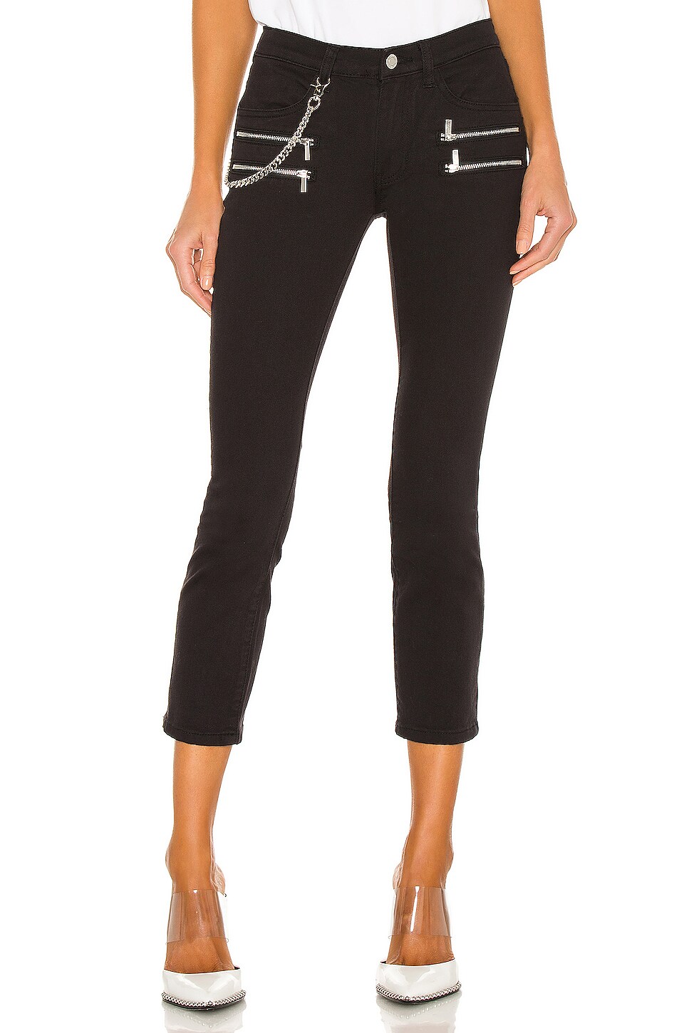 WeWoreWhat Rocker Low Rise Kick in Black | REVOLVE