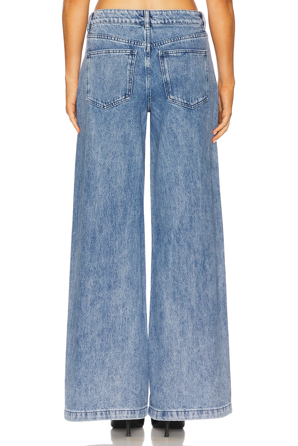 WeWoreWhat Relaxed Low Rise Baggy Jeans in Midi Wash | REVOLVE