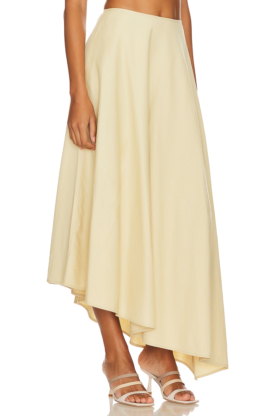 WeWoreWhat Asymmetrical Midi Skirt in Wheat | REVOLVE