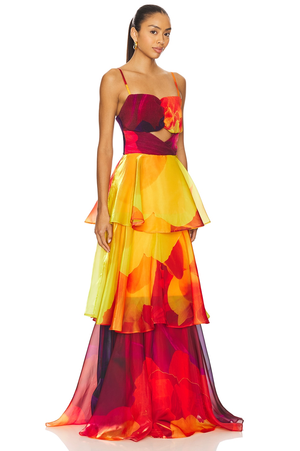 YAURA Keta Petal Print Dress in Petal Print | REVOLVE