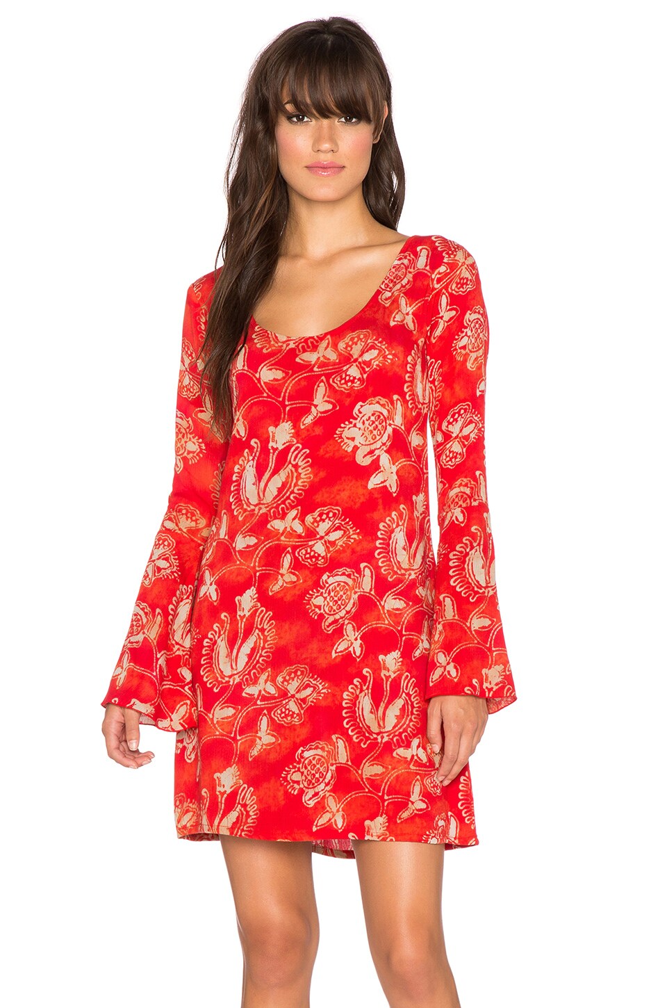 YIREH Maize Bell Sleeve Dress in Songbird | REVOLVE
