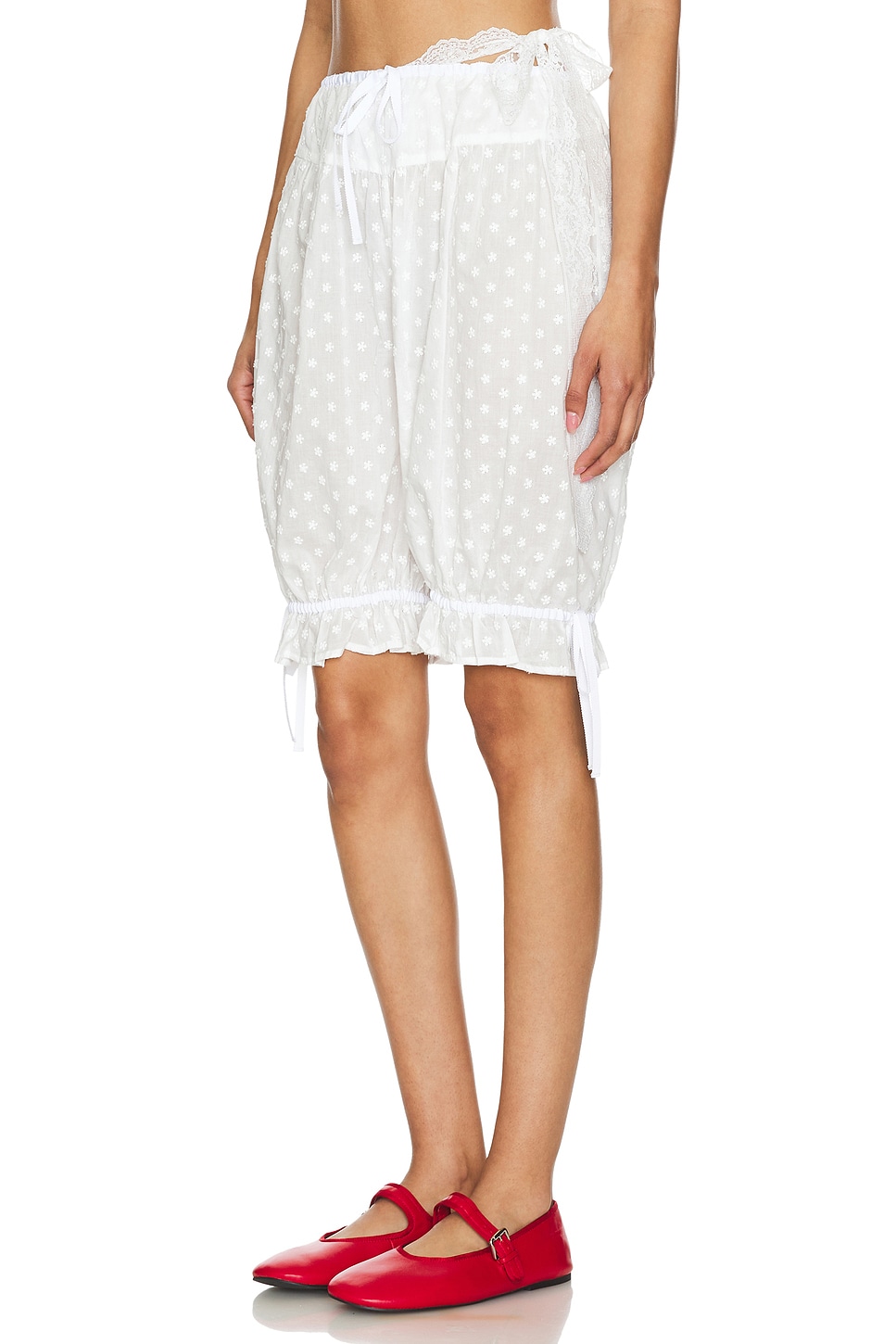 Yuhan Wang Embroidered Cotton Drawers in White | REVOLVE