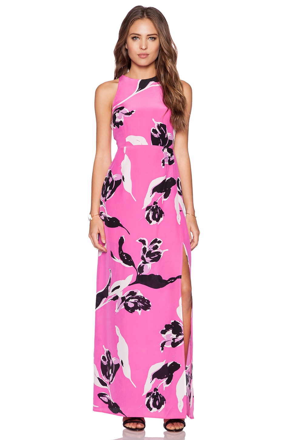 Yumi Kim Chelsea Maxi Dress in Neon Pink Tulip Splash | REVOLVE