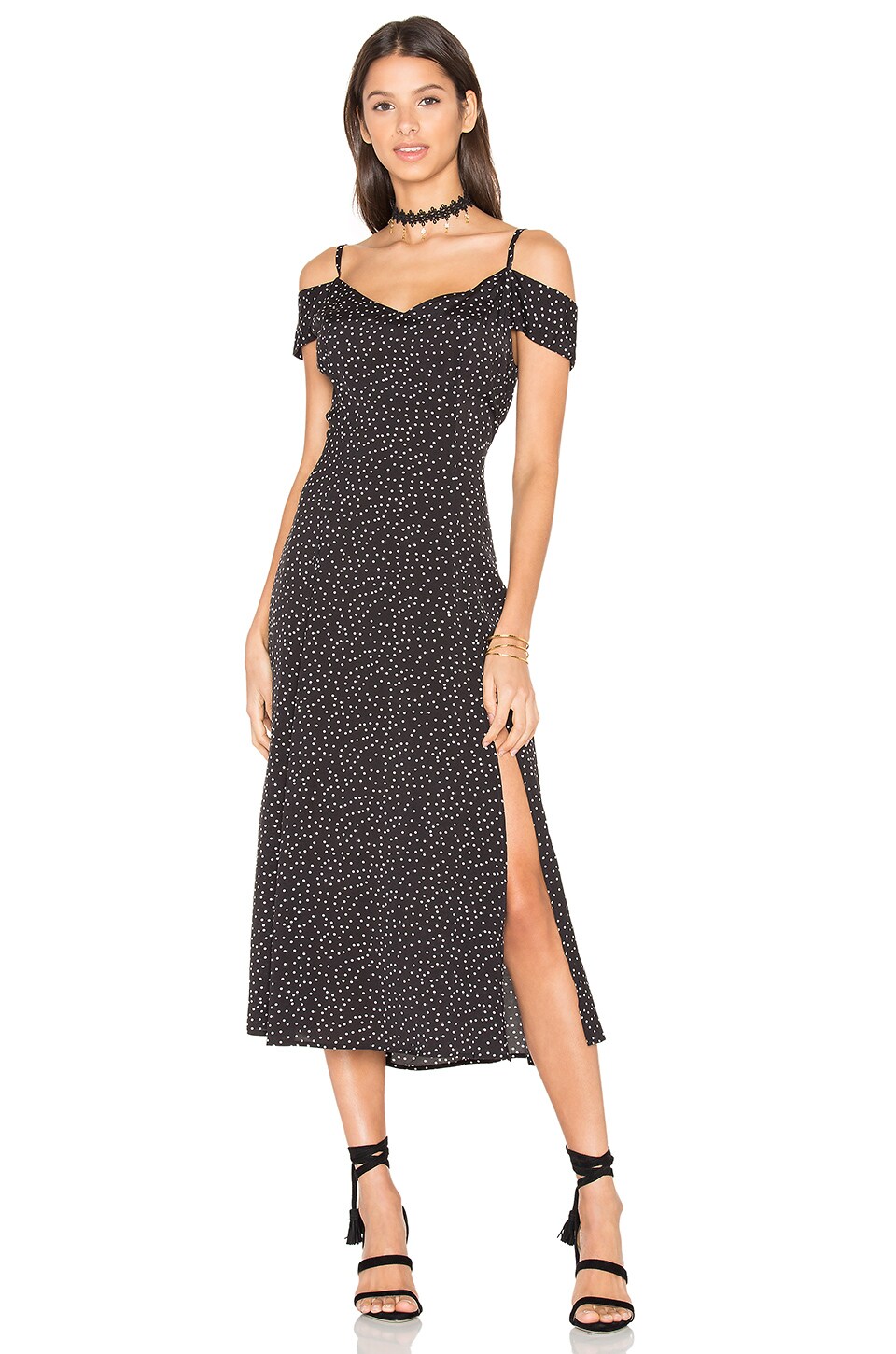 Yumi Kim Hotline Midi Dress in On The Dot | REVOLVE