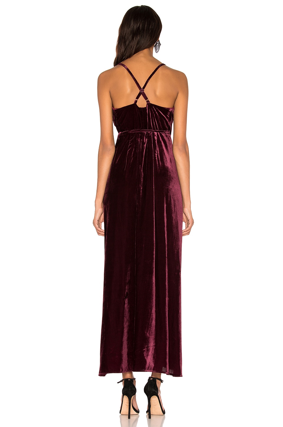 Yumi Kim Rush Hour Velvet Maxi Dress in Merlot Velvet | REVOLVE