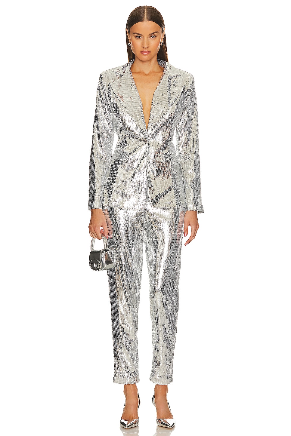 Yumi Kim Nancy Jacket in Silver Sequin | REVOLVE