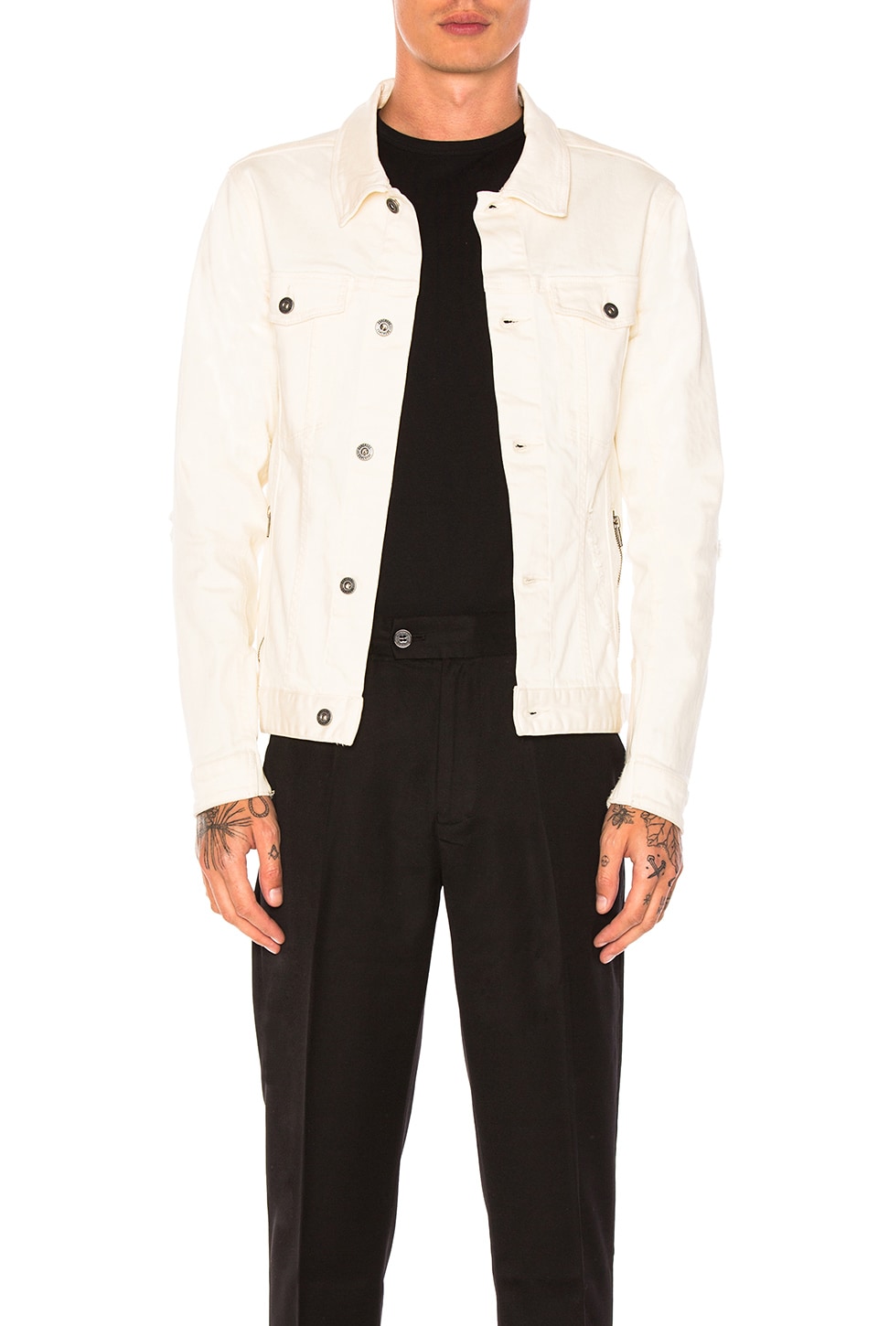 Zanerobe Greaser Denim Jacket in Bone | REVOLVE