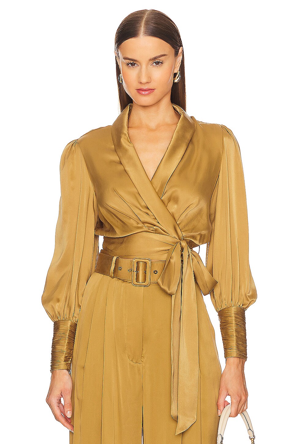 Zimmermann Wrap Top in Honey | REVOLVE