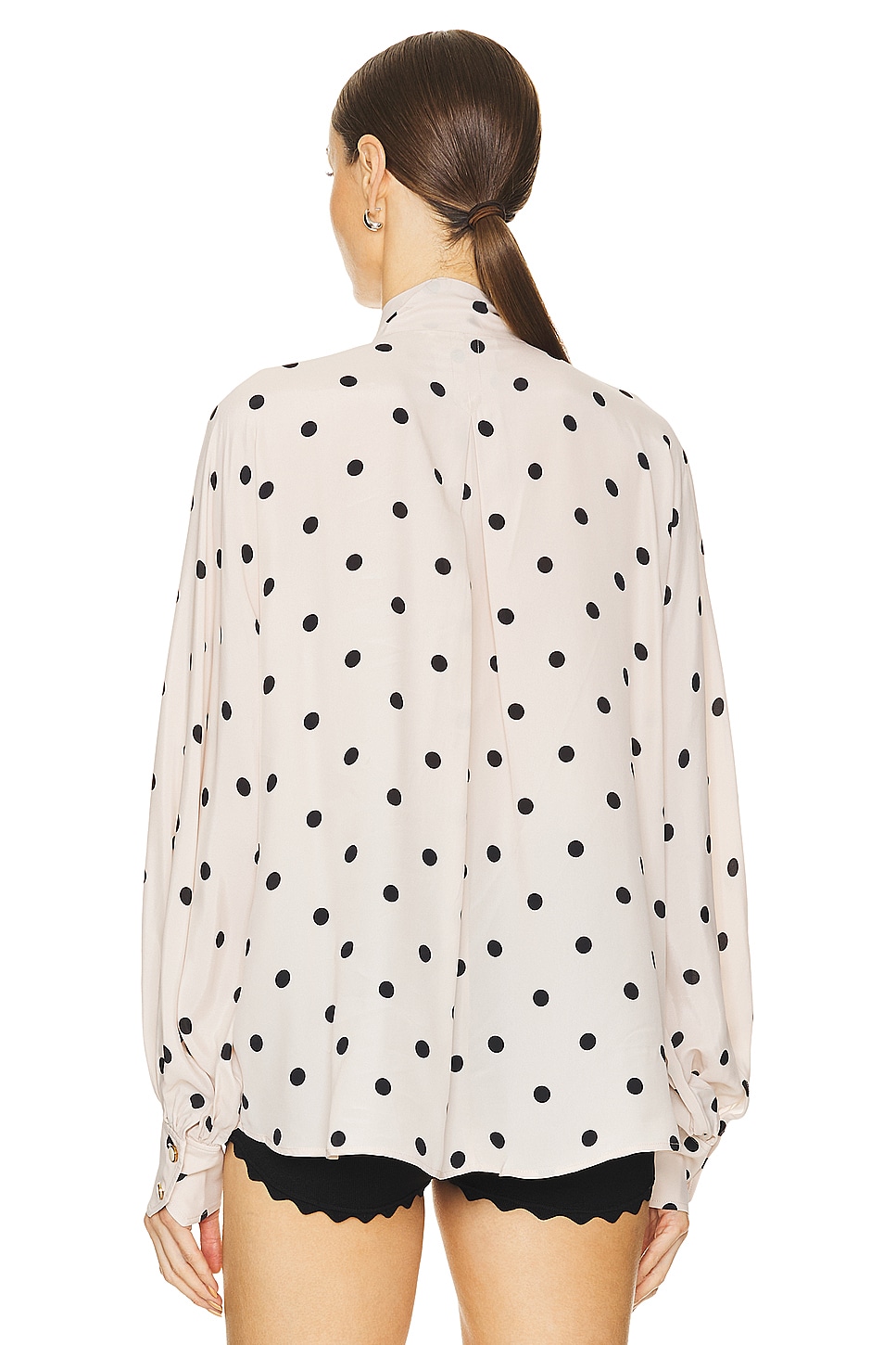 Zimmermann Batwing Blouse in Buff With Black Dot | REVOLVE