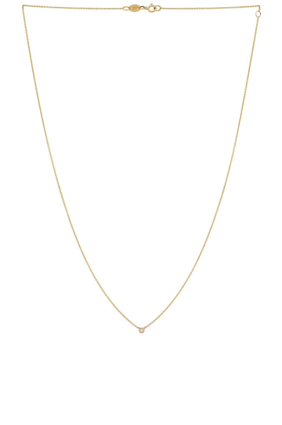 Zoe Lev Mini Bezel Diamond Necklace in Gold | REVOLVE