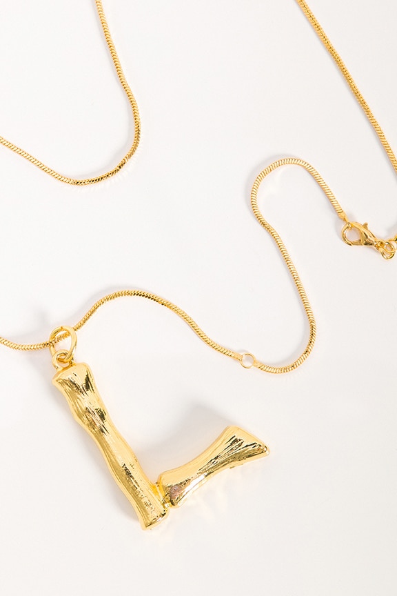 Superdown Large L Monogram Necklace | superdown